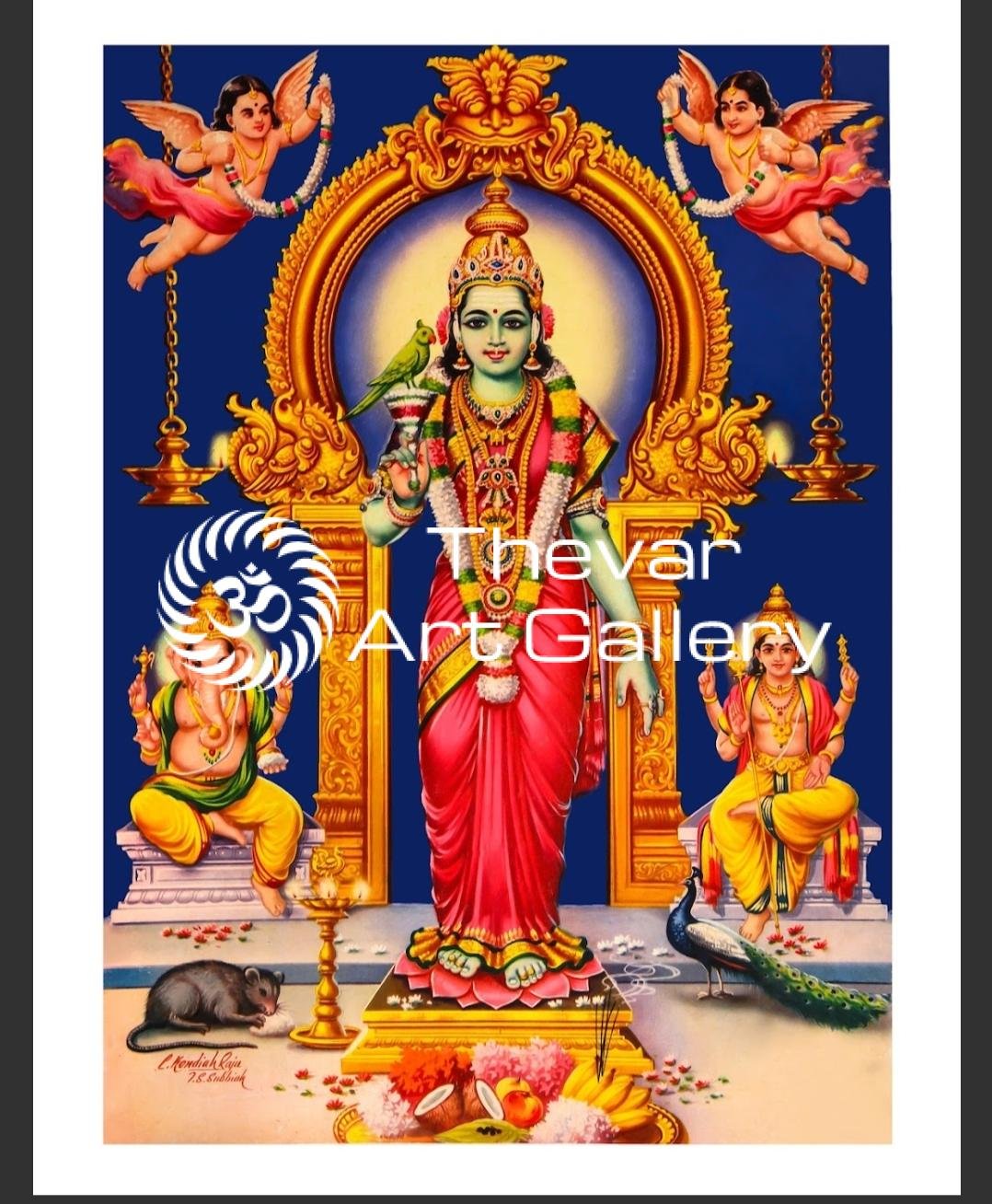 Madurai Meenakshi Amman | Ganesha | Kartikeya - Thevar Art Gallery